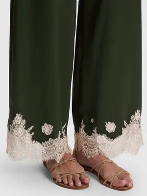 Alice + Olivia Athena Lace Gaucho Pant