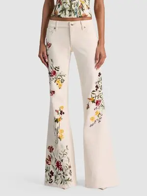 Alice + Olivia Emryn Embroidered Jean