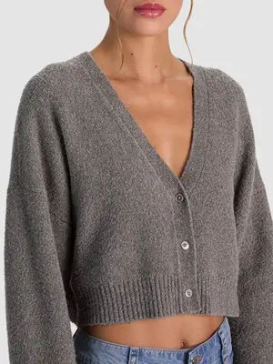 Alice + Olivia Maureen Oversized Cropped Cardigan