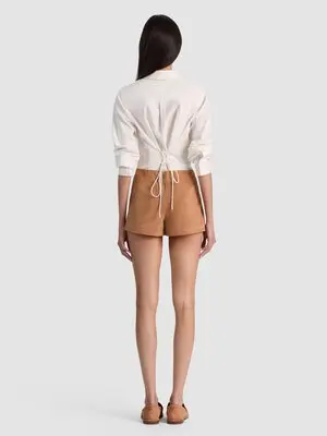Alice + Olivia Mace Suede Mini Skort