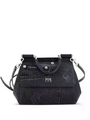 Dolce & Gabbana Miss Sicily Patchwork Denim Medium Satchel