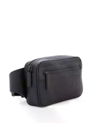 Gucci Gg Rubber Effect Leather Belt Bag - Black