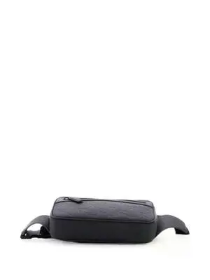 Gucci Gg Rubber Effect Leather Belt Bag - Black