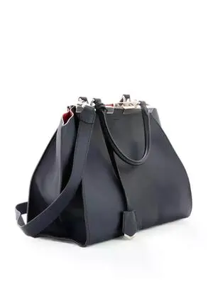 Fendi 3 Jours Satchel Leather Bag - Black