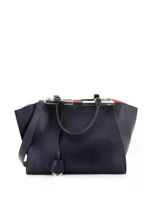 Fendi 3 Jours Satchel Leather Bag - Black