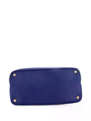 Prada Saffiano Leather Medium Tote Bag - Blue