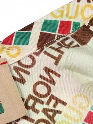 Gucci X The North Face Logo-pattern Silk Shirt