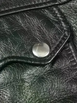 Celine Leather Zip-up Jacket