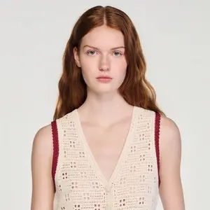 Sandro Crochet-style Top