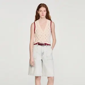 Sandro Crochet-style Top