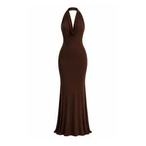 MAISON DE GALA Selene Mocha Gown - Brown