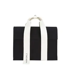 MARHEN.J Black / White Canvas Tote Bag Roy Black - Black/white