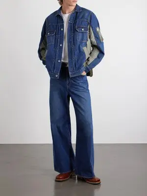 Sacai Belted Wide-leg Jeans
