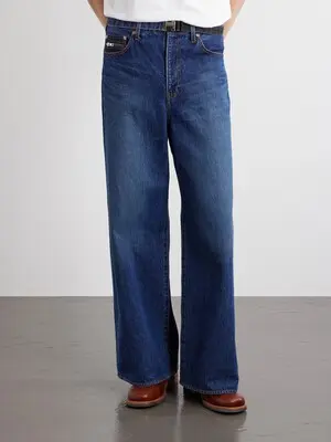 Sacai Belted Wide-leg Jeans