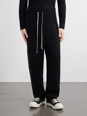 Rick Owens Straight-leg Knitted Cashmere-blend Sweatpants