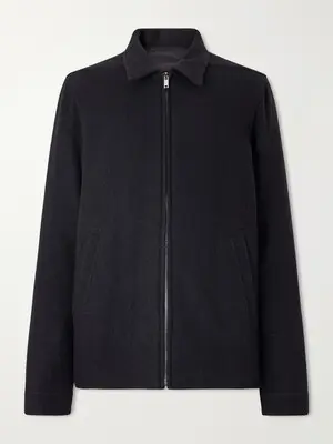 Rick Owens Brad Virgin Wool Zip-up Jacket - Black