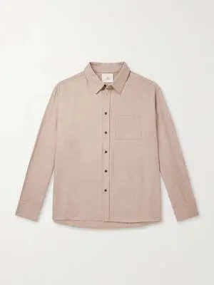THE ELDER STATESMAN Wool And Cashmere-blend Shirt - Beige