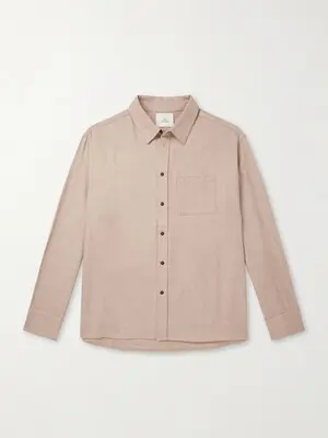 THE ELDER STATESMAN Wool And Cashmere-blend Shirt - Neutrals