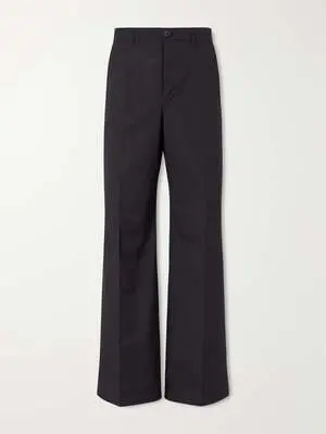 Rick Owens Wide-leg Cotton-blend Canvas Trousers