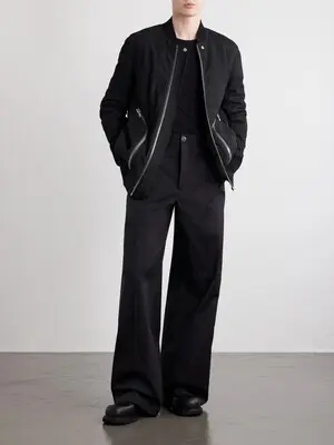 Rick Owens Wide-leg Cotton-blend Canvas Trousers