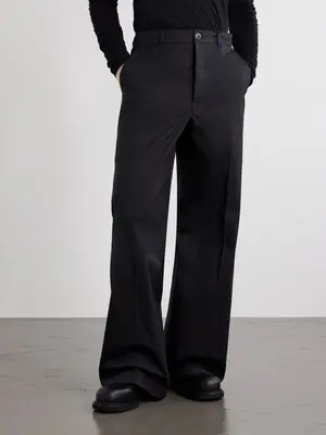 Rick Owens Wide-leg Cotton-blend Canvas Trousers