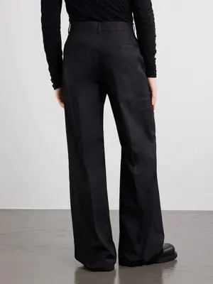Rick Owens Wide-leg Cotton-blend Canvas Trousers