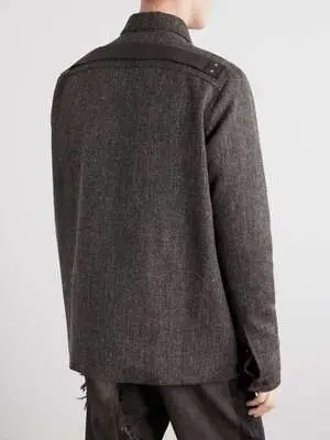Rick Owens Brad Wool And Linen-blend Jacket