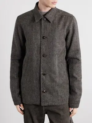 Rick Owens Brad Wool And Linen-blend Jacket