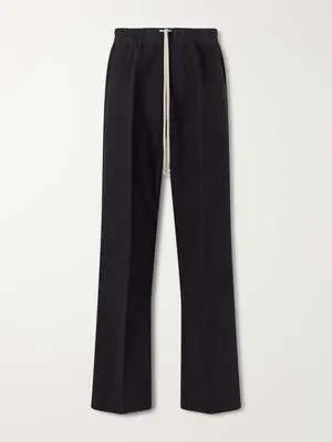 Rick Owens Dietrich Straight-leg Cotton-twill Drawstring Trousers