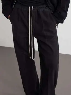 Rick Owens Dietrich Straight-leg Cotton-twill Drawstring Trousers