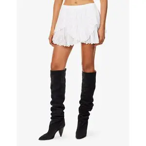Isabel Marant Étoile Layale Embroidered Cotton Mini Skirt