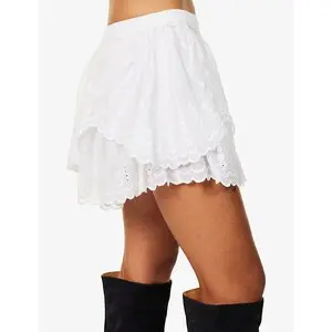 Isabel Marant Étoile Layale Embroidered Cotton Mini Skirt