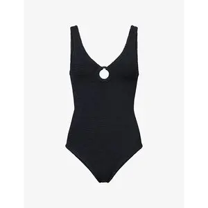 Hunza G Celine Hoop-front Swimsuit - Black