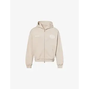 THE COUTURE CLUB Lake Como Logo-print Cotton Hoody - Mushroom