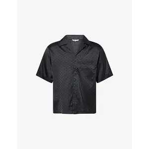 THE COUTURE CLUB Monogram-print Jacquard Satin Shirt
