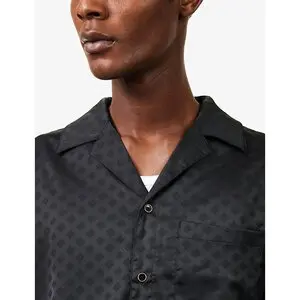THE COUTURE CLUB Monogram-print Jacquard Satin Shirt