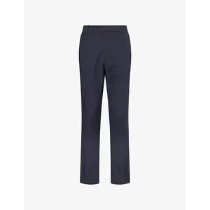 Sunspel Straight-leg Cotton Poplin Trousers - Navy