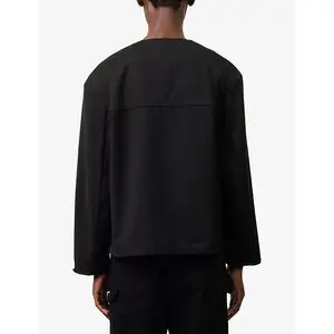 THE COUTURE CLUB V-neck Boxy-cut Woven Shirt