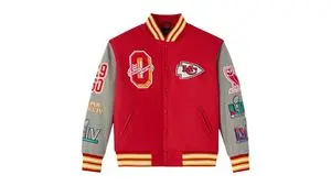 OVO X Nfl Kansas City Chiefs Wool Varsity Jacket - Red