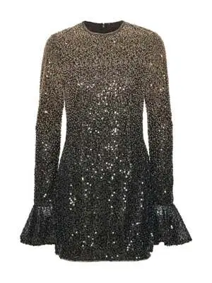ROTATE BY BIRGER CHRISTENSEN Sequined Mini Dress - Gray