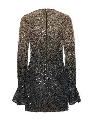ROTATE BY BIRGER CHRISTENSEN Sequined Mini Dress - Gray