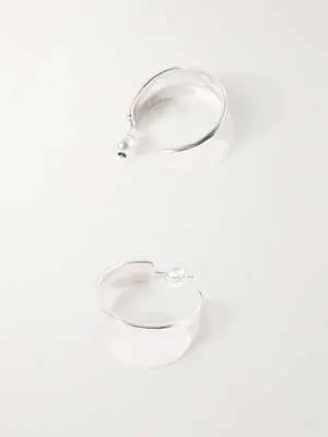 SOPHIE BUHAI Large Wave Sterling Hoop Earrings