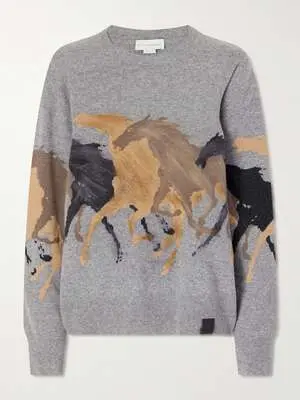 Stella McCartney Racing Horse Wool Sweater - Grape