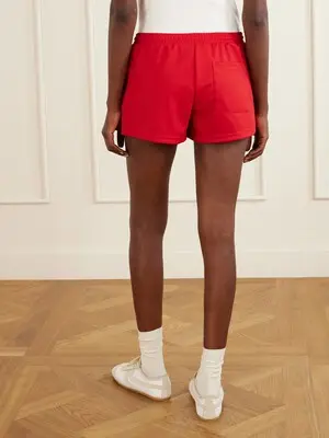 SPORTY & RICH Logo-embroidered Jersey Shorts