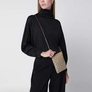 Gucci Smartphone Pouch In Sand/brown Gg Canvas