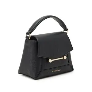 Strathberry Calf Leather Tote Bag With Gold-tone Hardware - Black