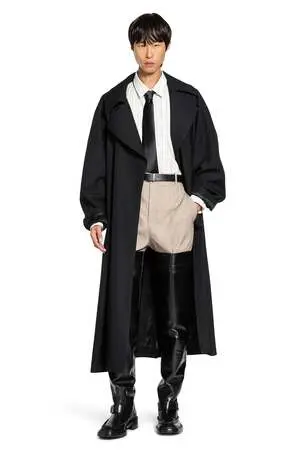 Saint Laurent Long Coat In Grain De Poudre