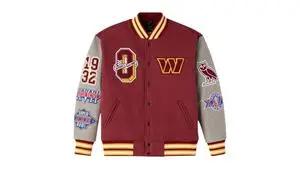 OVO X Nfl Washington Commanders Wool Varsity Jacket - Red