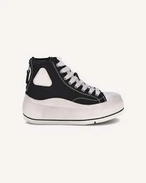 R13 High Top Platform Sneakers - Black