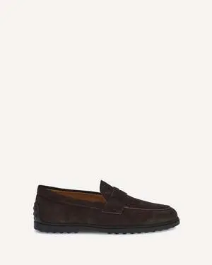 TOD'S Suede Loafers - Brown
